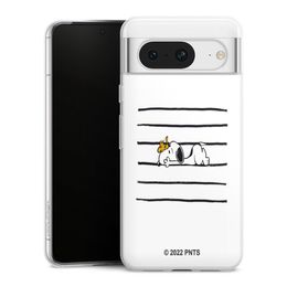 DeinDesign Google Pixel 8 Handy Slim Case Silikon Handyh&uuml;lle transparent H&uuml;lle extra d&uuml;nn Snoopy Dog Peanuts Silikon Slim Case