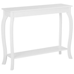 Beliani KONSOLENTISCH wei&szlig; rechteckig 30/100 cm Hartford