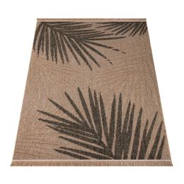 KADIMA DESIGN OUTDOORTEPPICH, mit Bl&auml;tter-Motiv, Beige, 120 x 160 cm