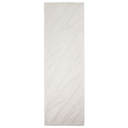 KADIMA DESIGN TEPPICH aus Wolle CARVE in Wei&szlig;, abstrakt, Florh&ouml;he 14 mm, 80 x 300 cm