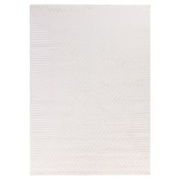 KADIMA DESIGN TEPPICH Kurzflor ILLER in Creme, mit 3D-Design, aus Jute, Florh&ouml;he 12 mm, 80 x 150 cm