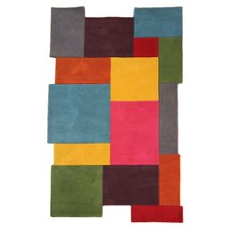 KADIMA DESIGN WOLLTEPPICH HALLEIN, geometrisch, Bunt, 150 x 240 cm