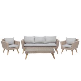 Beliani LOUNGE SET-5-Sitzer beige Vittoria