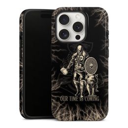 DeinDesign iPhone 15 Pro Handy Panzer Handyh&uuml;lle robuste Outdoor H&uuml;lle Schutzh&uuml;lle gl&auml;nzend Wikinger Vikings Tv Show Designs Tough Case