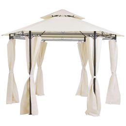 Beliani PAVILLON Stahl beige/schwarz 350 cm Portel