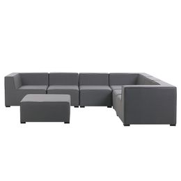 Beliani LOUNGE SET 7-Sitzer grau rechtsseitig modular Arezzo