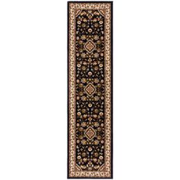 KADIMA DESIGN TEPPICH GLAZERT, klassisch-floral, Dunkelblau, 60 x 230 cm