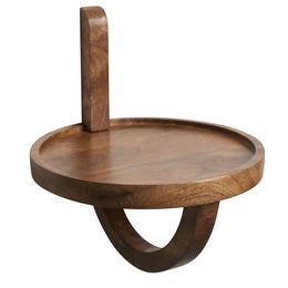 KADIMA DESIGN WANDREGAL Mango Massivholz Modern Stil 30x33x30 cm Rund