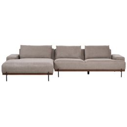 Beliani 3-SITZER-ECKSOFA hellbraun linksseitig Mariferd