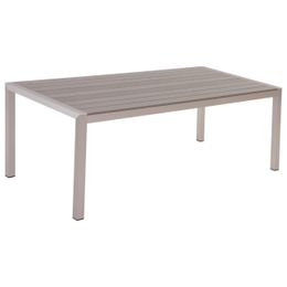 Beliani GARTENTISCH Aluminium grau 180/90 cm Vernio