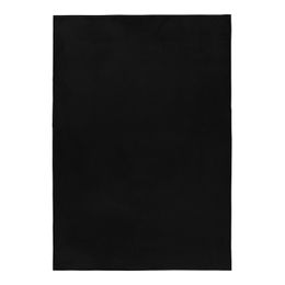 KADIMA DESIGN KURZFLORTEPPICH Waschbar NECKAR, einfarbig, aus Polyester, Schwarz, 240 x 340 cm