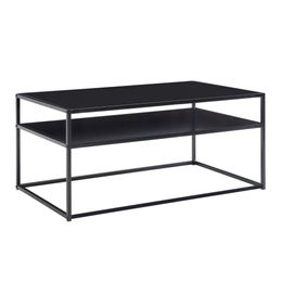 KADIMA DESIGN COUCHTISCH Grau Metall, Industrial-Stil mit Stauraum, Robuste Verarbeitung, Ma&szlig;e: 100 x 60 x 45 cm