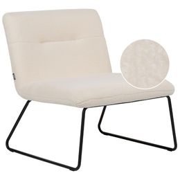 Beliani SESSEL Boucl&eacute; wei&szlig;/schwarz Cotulla