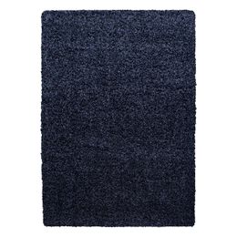 KADIMA DESIGN HOCHFLORTEPPICH RHEIN, einfarbig, Marineblau, 240 x 340 cm