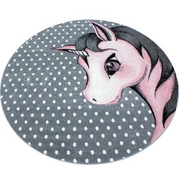 KADIMA DESIGN SPIELTEPPICH TASNA in Rosa, mit Einhorn-Motiv, &Oslash; 160 cm