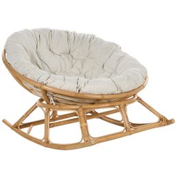Beliani SCHAUKELSTUHL Rattan naturfarben/hellbeige Orvieto