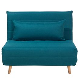 Beliani 1-SITZER-SCHLAFSOFA Polyester Blau Setten
