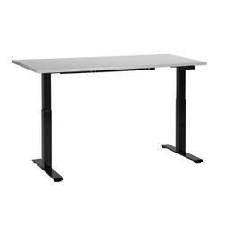 Beliani SCHREIBTISCH grauschwarz 160/72 cm elektrisch h&ouml;henverstellbar Destin III
