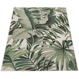 KADIMA DESIGN OUTDOORTEPPICH, mit Palmen-Motiv, Gr&uuml;n, 240 x 340 cm