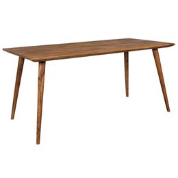 KADIMA DESIGN ESSTISCH Massivholz Braun Landhausstil Handgefertigt, Braun 120x60x76 cm