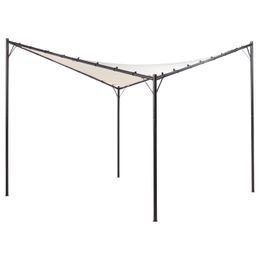 Beliani PERGOLA Stahl beige 300/300 cm Aventine