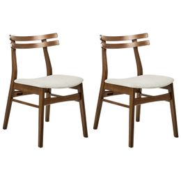 Beliani ESSZIMMERSTUHL 2er-Set Hellbeige Cynthiana