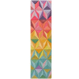 KADIMA DESIGN TEPPICH aus Wolle DERWENT in Bunt, geometrisch, 60 x 230 cm