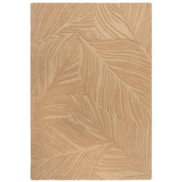KADIMA DESIGN WOLLTEPPICH LEVEN, floral, Braun, 120 x 170 cm
