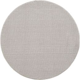 KADIMA DESIGN TEPPICH Flachgewebe CIMA in Creme, einfarbig, &Oslash; 200 cm