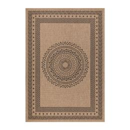 KADIMA DESIGN TEPPICH Outdoor KASBERG in Schwarz, im Vintage-Stil, aus Polypropylen, 200 x 290 cm