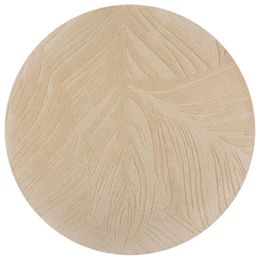 KADIMA DESIGN WOLLTEPPICH LEVEN, floral, Beige, &Oslash; 160 cm