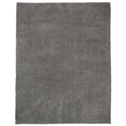 KADIMA DESIGN HOCHFLORTEPPICH Waschbar DIADEM, einfarbig, Dunkelgrau, 180 x 230 cm