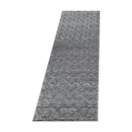 KADIMA DESIGN HOCHFLORTEPPICH EISACK, geometrisch, Grau, 80 x 250 cm