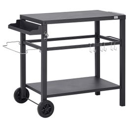 Beliani SERVIERWAGEN Schwarz Staletti