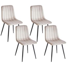 Beliani ESSZIMMERSTUHL Beige Kalispell