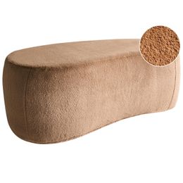 Beliani POUF Hellbraun Bayard