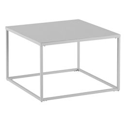 KADIMA DESIGN COUCHTISCH Wei&szlig; Metall Industrial 60x60x40 cm, Quadratisch