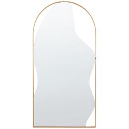 Beliani WANDSPIEGEL Metall gold oval 41/81 cm Colombier