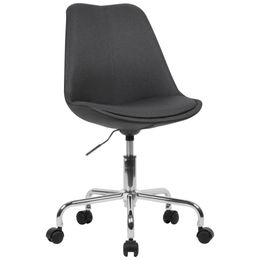 KADIMA DESIGN SCHALENSTUHL mit 360&deg; Drehfunktion MESCHIO, Schwarz 65x65x94 cm