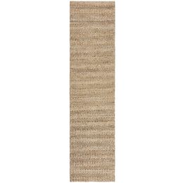 KADIMA DESIGN TEPPICH handgewebt CHASE, mit Struktur, aus Kenaf, Natur, 60 x 230 cm
