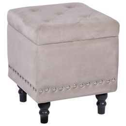 Beliani POUF Beige Loretto