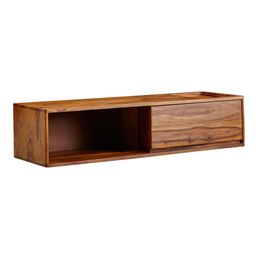 KADIMA DESIGN LOWBOARD Massivholz Modern Stil f&uuml;r Fernseher bis 50 Zoll mit Schublade und offenem Fach