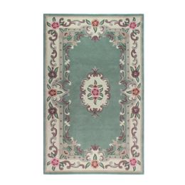 KADIMA DESIGN WOLLTEPPICH BEAULY, klassisch, Gr&uuml;n-Beige, 120 x 180 cm