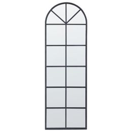 Beliani WANDSPIEGEL schwarz Fensteroptik 40/120 cm Brouage