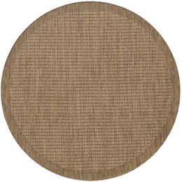 KADIMA DESIGN TEPPICH Outdoor DAFNE in Braun, einfarbig, &Oslash; 200 cm