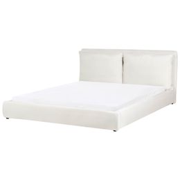Beliani BETT mit Lattenrost 180/200 cm Cremewei&szlig; Bajonna