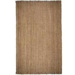 KADIMA DESIGN JUTETEPPICH wendbar ERME, einfarbig, Braun, 60 x 150 cm