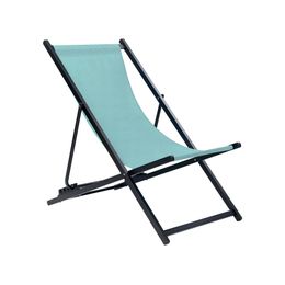 Beliani GARTENLIEGE schwarz/blau Locri II
