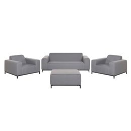 Beliani LOUNGE SET 5-Sitzer grau/schwarzes Gestell Rovigo