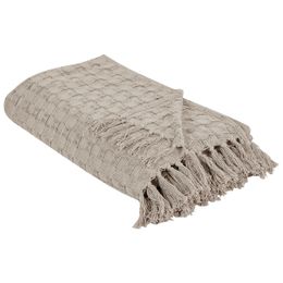 Beliani TAGESDECKE Grau 200 x 220 cm Bere